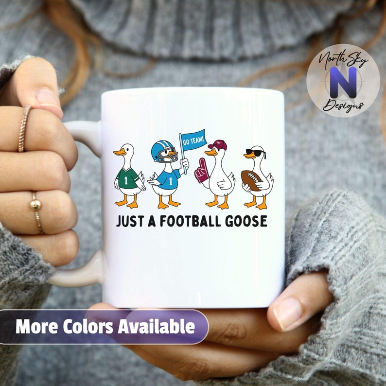 Goose Football Mug, Funny Game Day Coffee Cup, Football Season ...