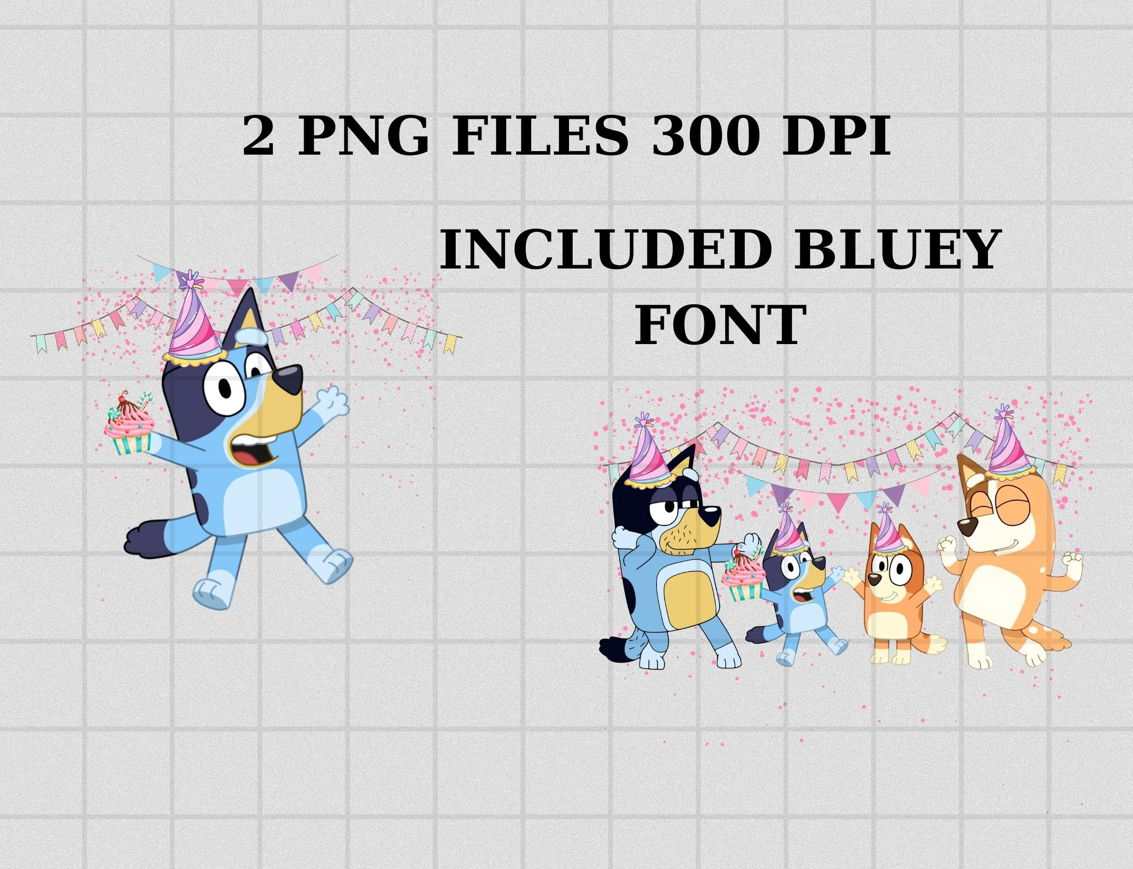 Bluey Cumpleaños PNG Bluey Party Png Bluey Descarga - Etsy España
