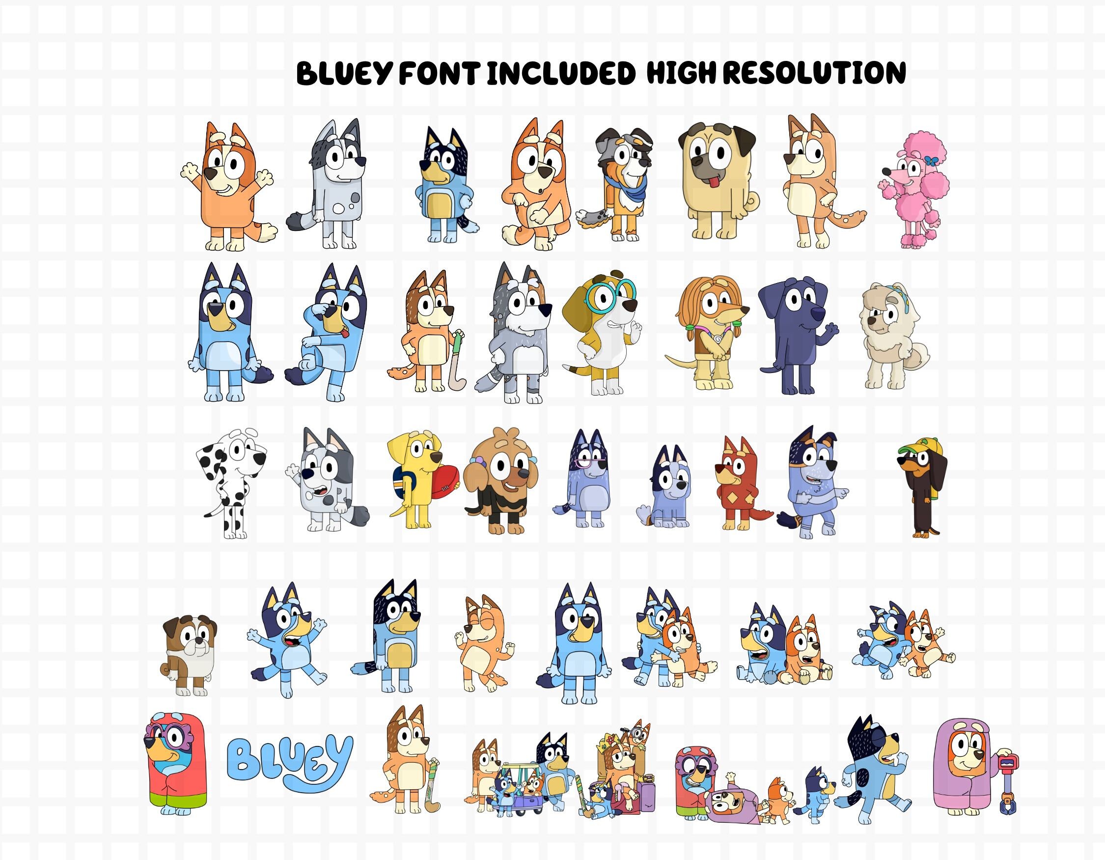 Bluey Png Bluey Bundle Png Bluey All Characters and Bluey - Etsy Ireland