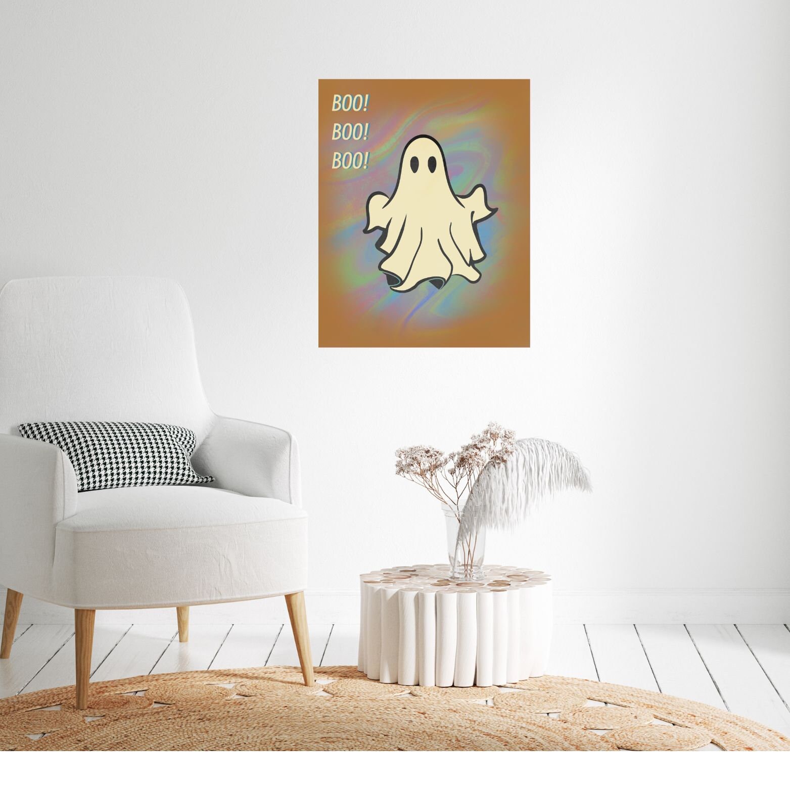 Vintage Ghost Poster, Ghost Art Print, 2023 Ghost, Halloween Digital ...