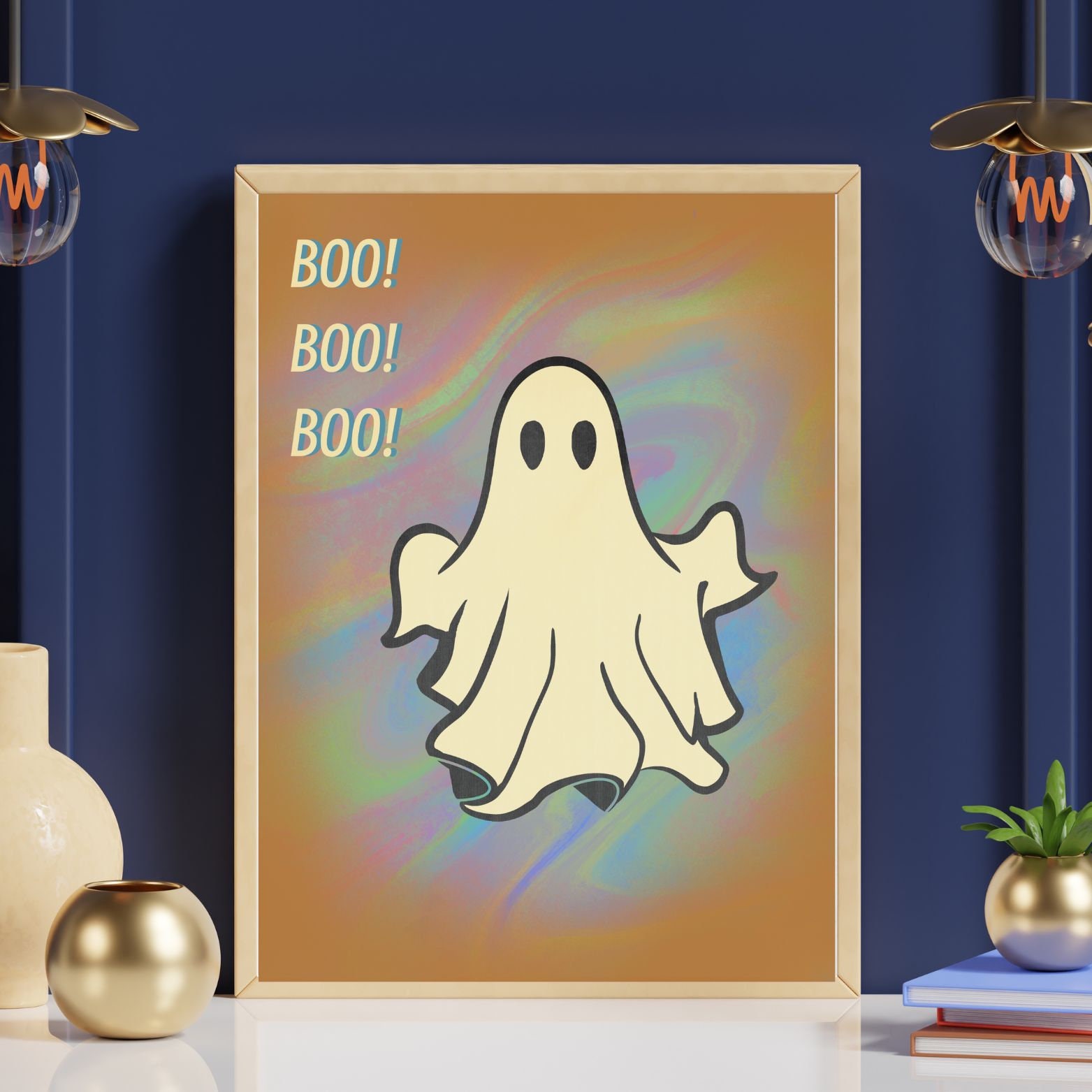 Vintage Ghost Poster, Ghost Art Print, 2023 Ghost, Halloween Digital ...