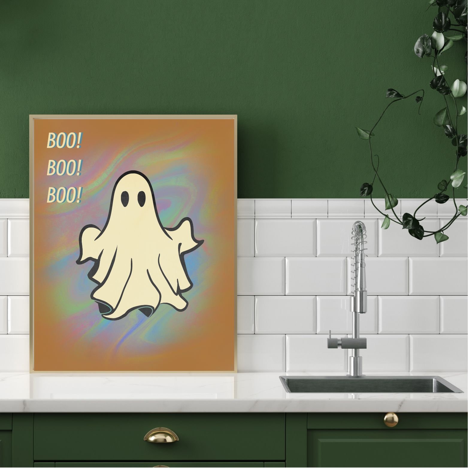 Vintage Ghost Poster, Ghost Art Print, 2023 Ghost, Halloween Digital ...