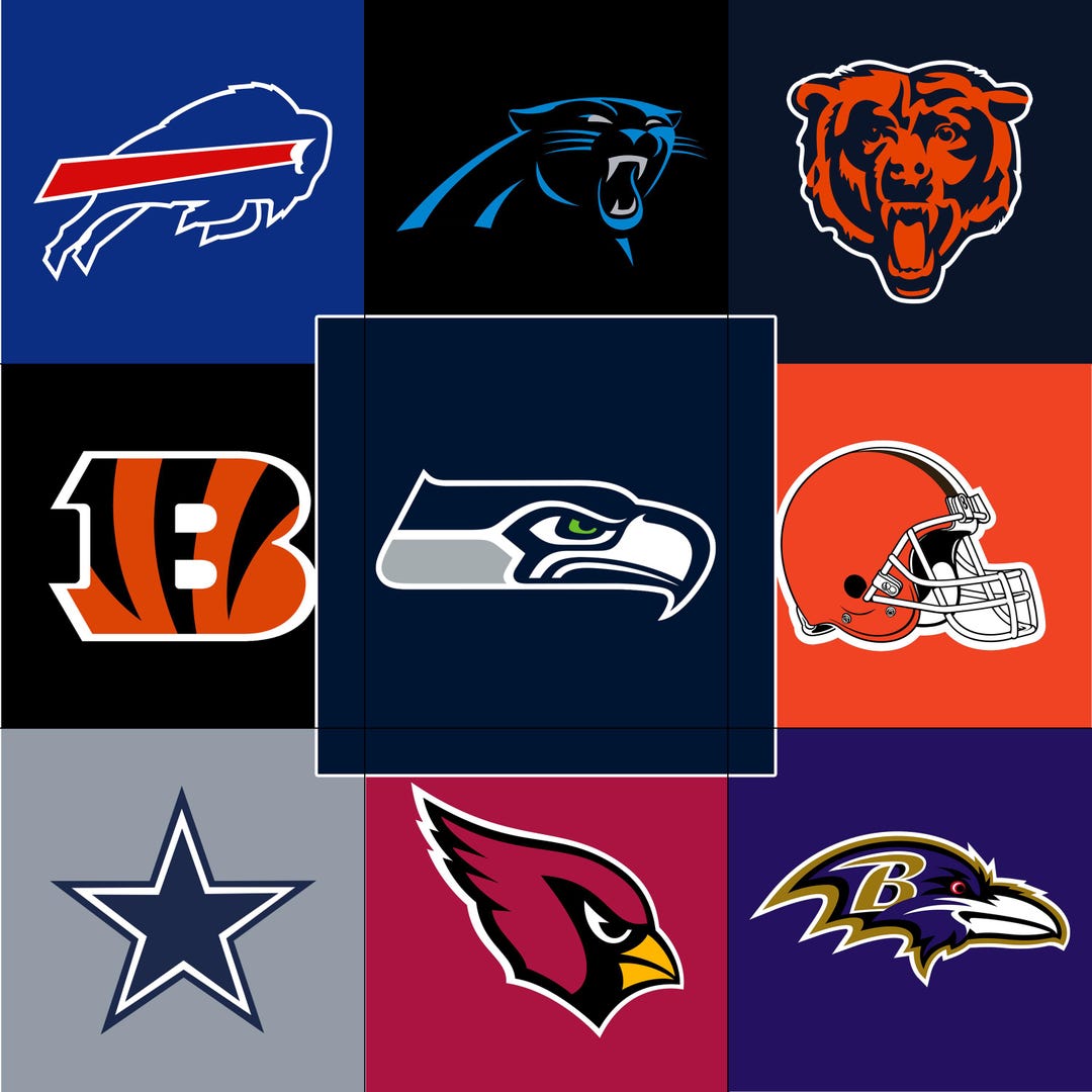 Football Team Coasters, National Football League Teams, Premium Quality ...