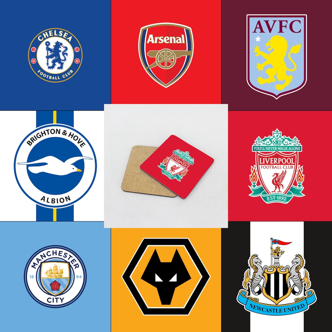 Premier League Team Coasters, Football Team Coasters, EPL Teams ...