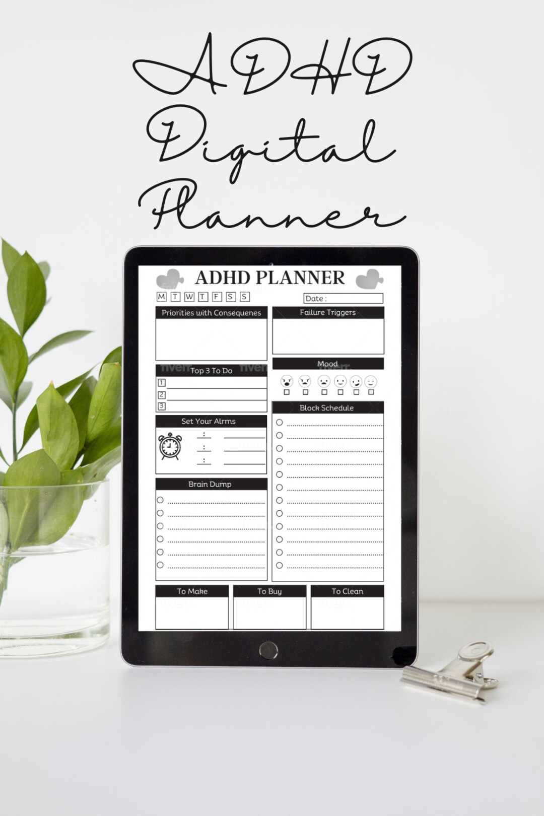 ADHD Planner (made by an Adhder) - PRINTABLE Adult ADHD Journal ...