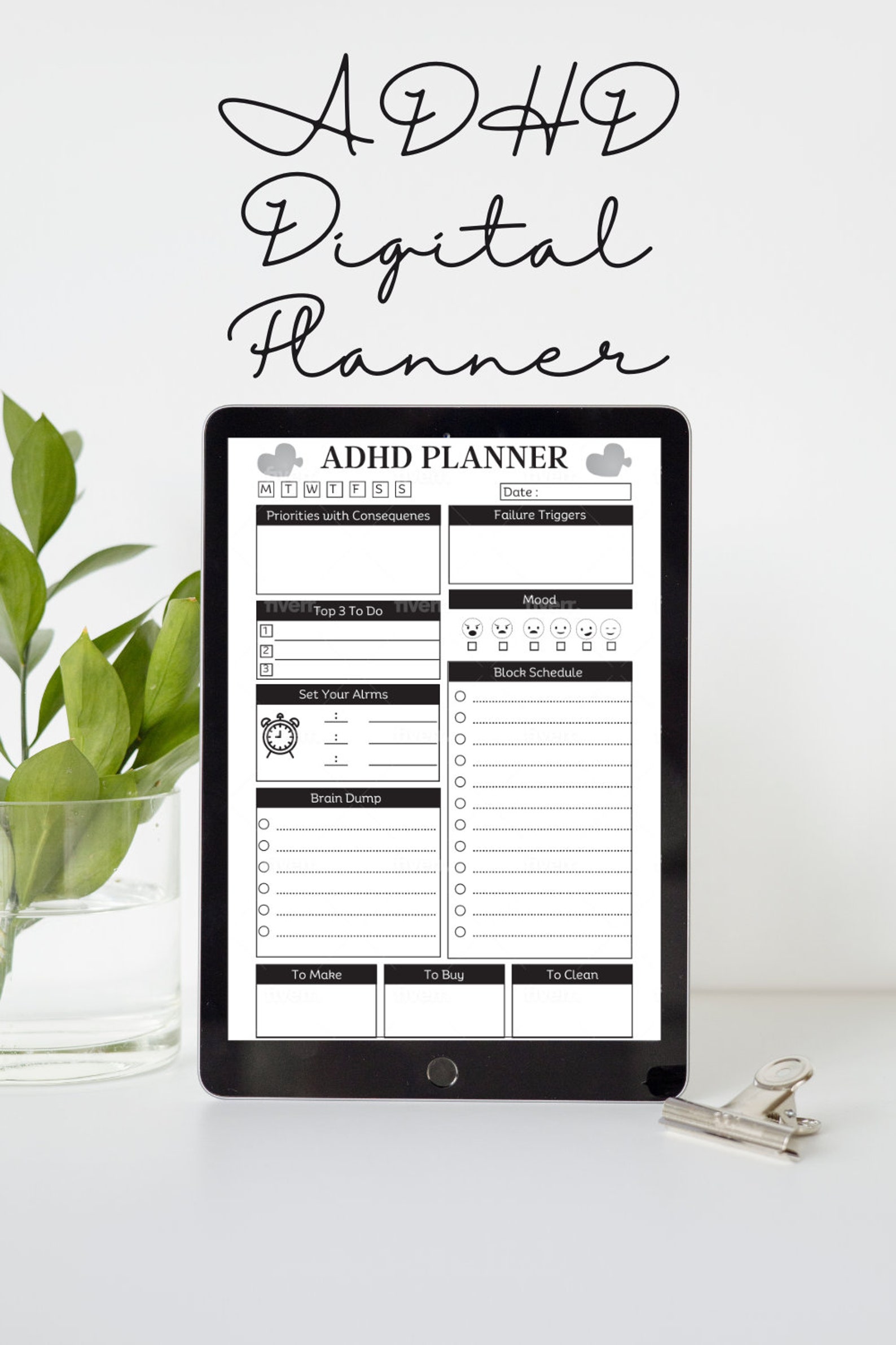 ADHD Planner (made by an Adhder) - PRINTABLE Adult ADHD Journal ...