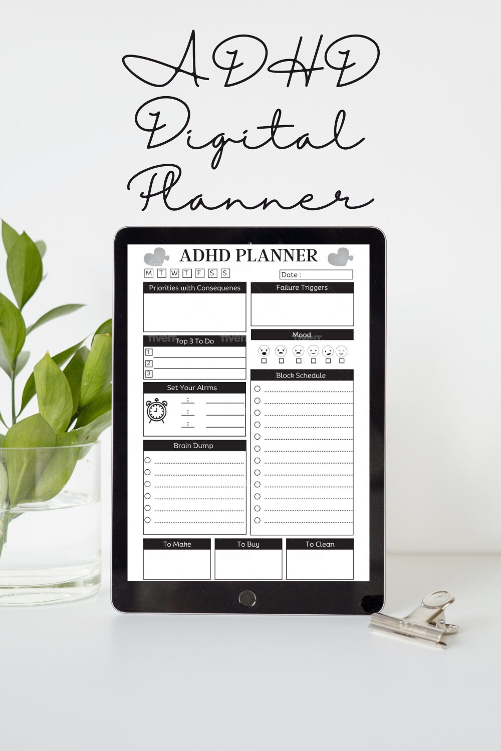 ADHD Planner (made by an Adhder) - PRINTABLE Adult ADHD Journal ...
