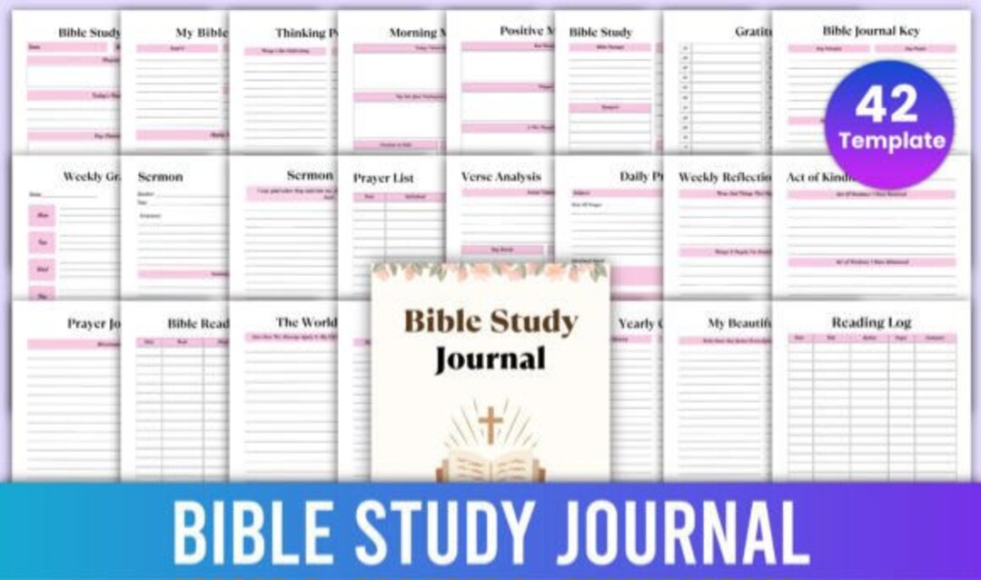 Digital Journaling Bible Planner Church Planner Hyperlinked Digital ...