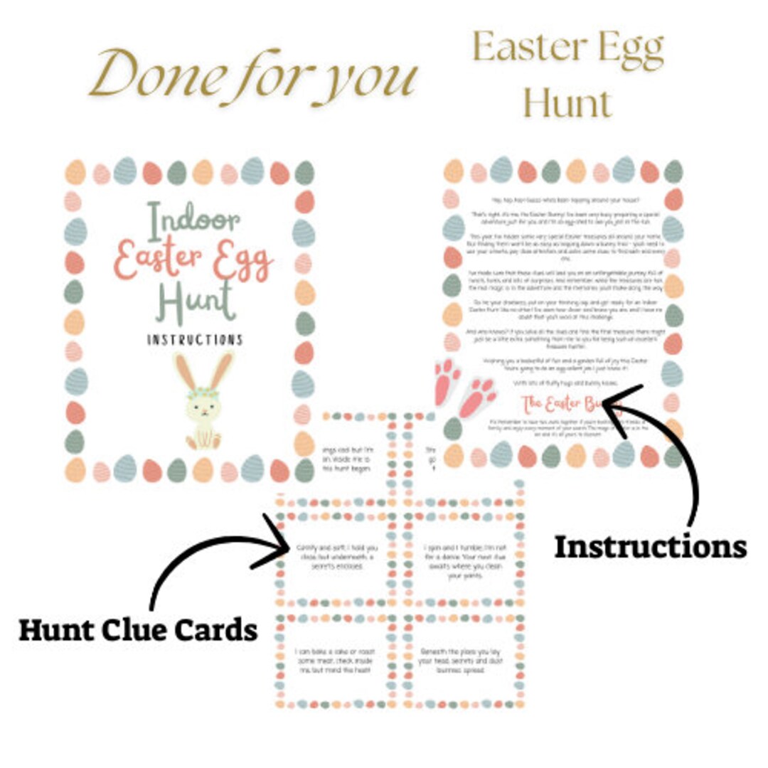 Indoor Easter Egg Hunt, Easter Scavenger Hunt, Easter Activity, Easter ...