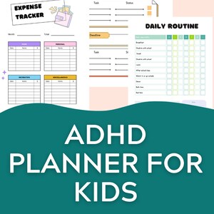 ADHD Planner for Kids, ADHD Planner Printable, ADHD Productivity ...