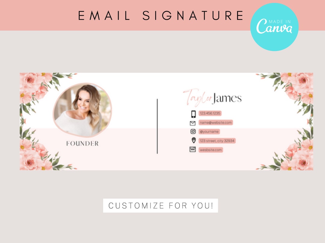 Email Signature, Gmail Signature, Email Template, Signature Template ...