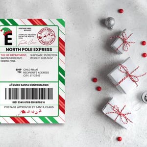 Custom Elf Shipping Label | Printable Christmas Elf Label | Editable ...