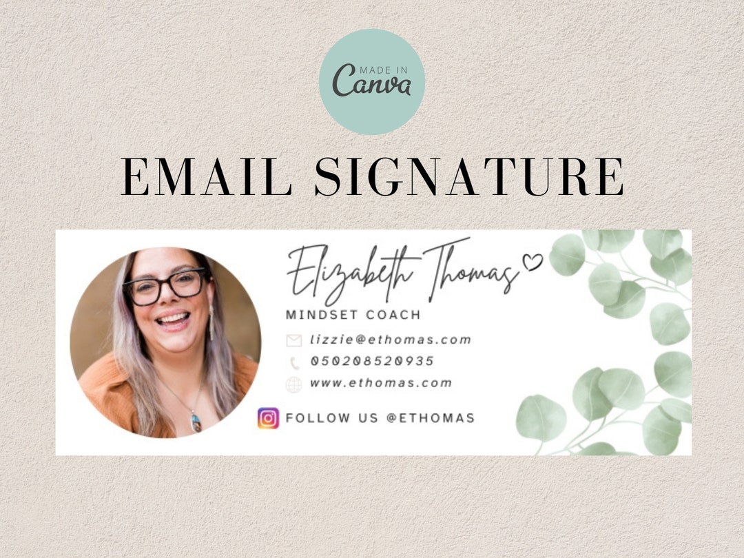 Email Signature for Coach, INSTANT DOWNLOAD, Outlook Template With ...
