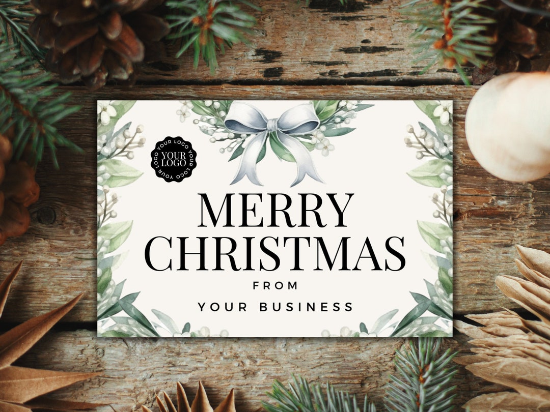 Company Business Christmas Cards, Happy Holidays Card for Clients ...