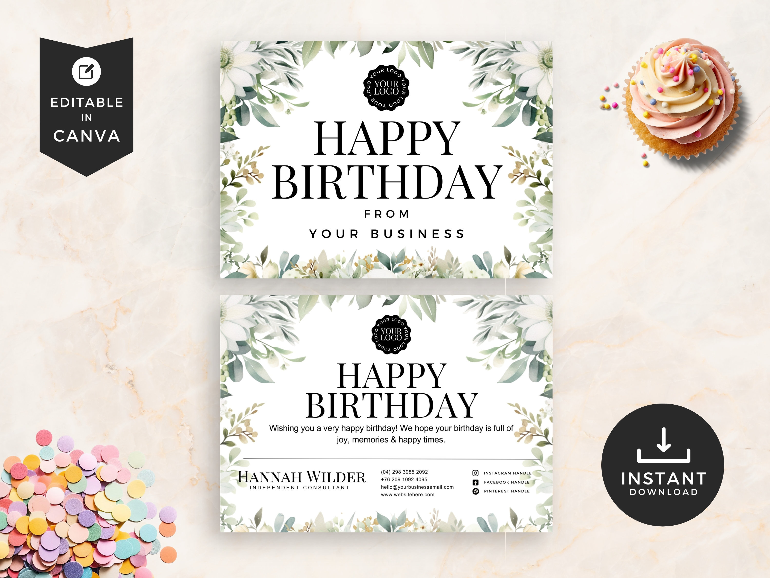 Happy Birthday Cards for Clients, Corporate Birthday Cards, Customer ...