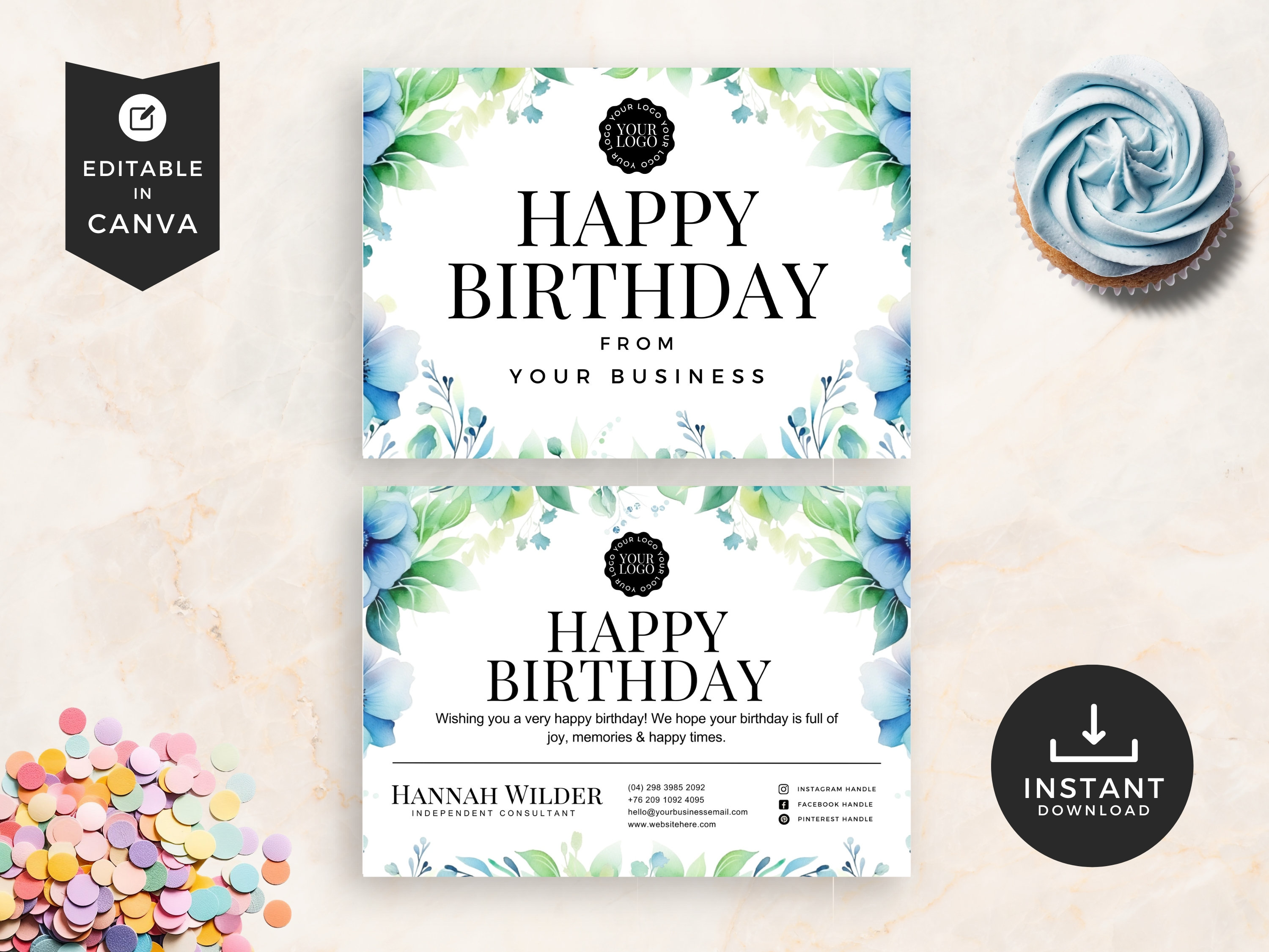 Happy Birthday Cards for Clients, Corporate Birthday Cards, Customer ...