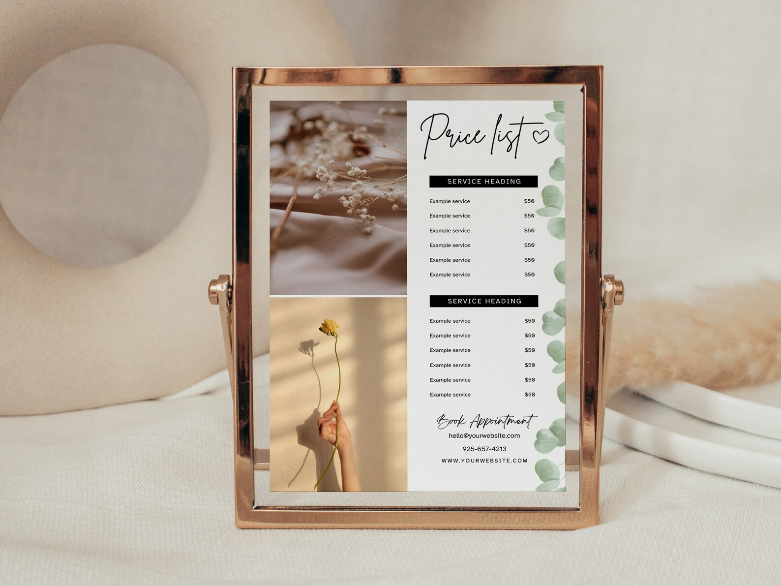 Minimalistic Price List Template, DIY Minimal Price List, Canva ...