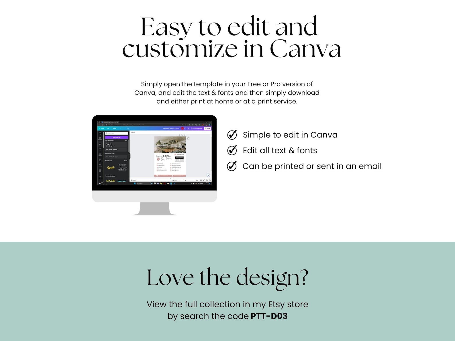 Event Space Rental Flyer, Event Venue Flyer, DIY Leaflet for Venue ...