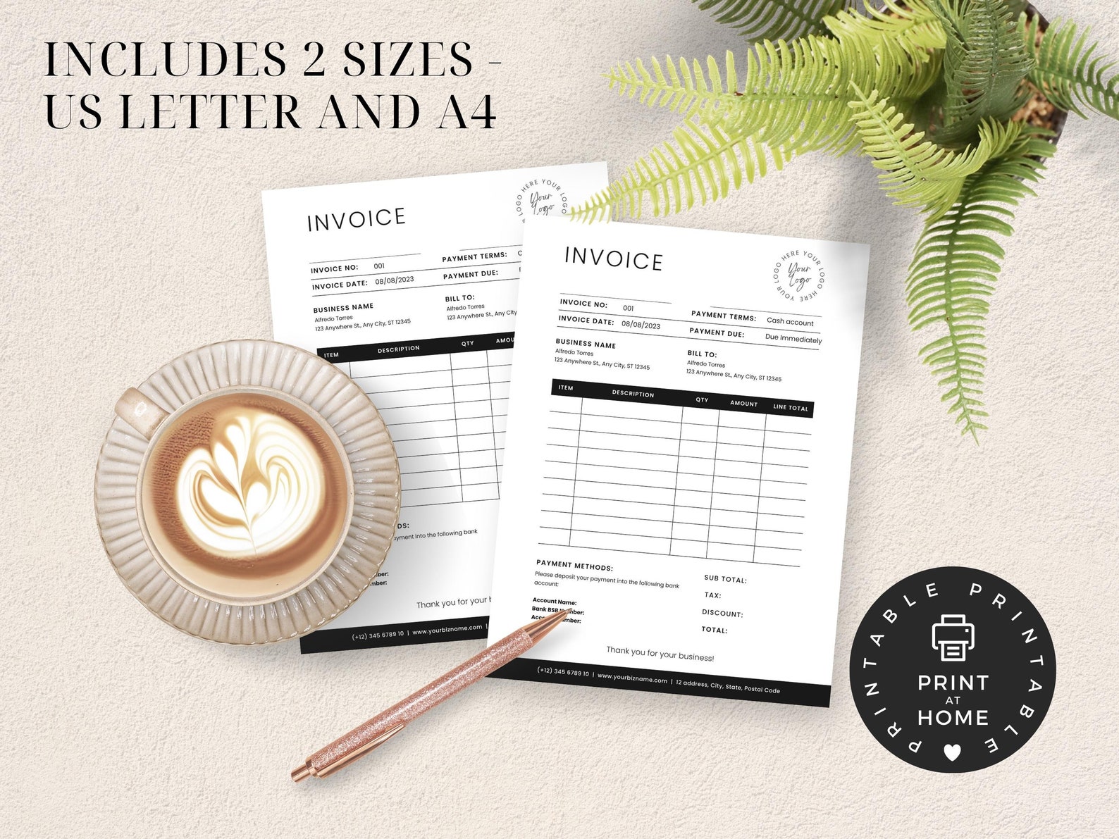 Simple Freelance Invoice Template, Simple Sales Invoice Template ...