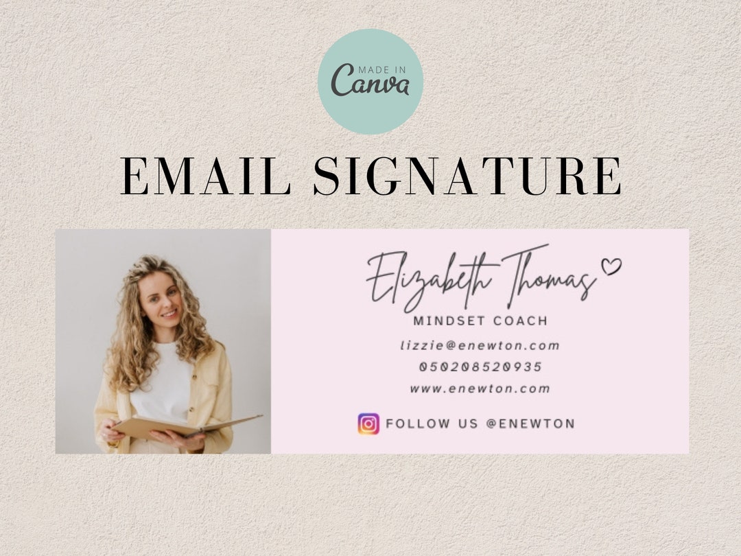 Email Signature for Coach, INSTANT DOWNLOAD, Outlook Template With ...