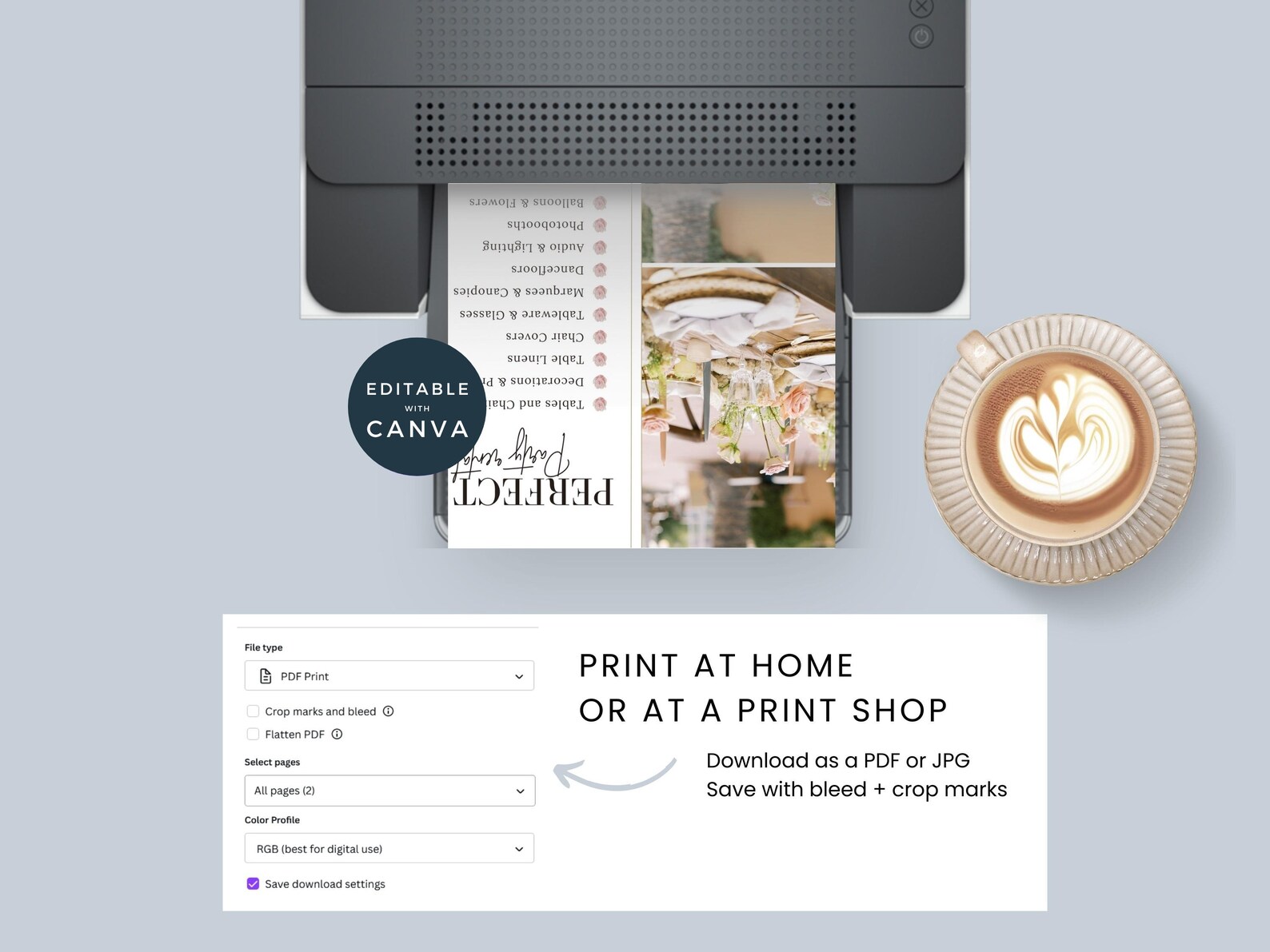 Party Rental Flyer Template, DIY Leaflet for Party Equipment Hire ...