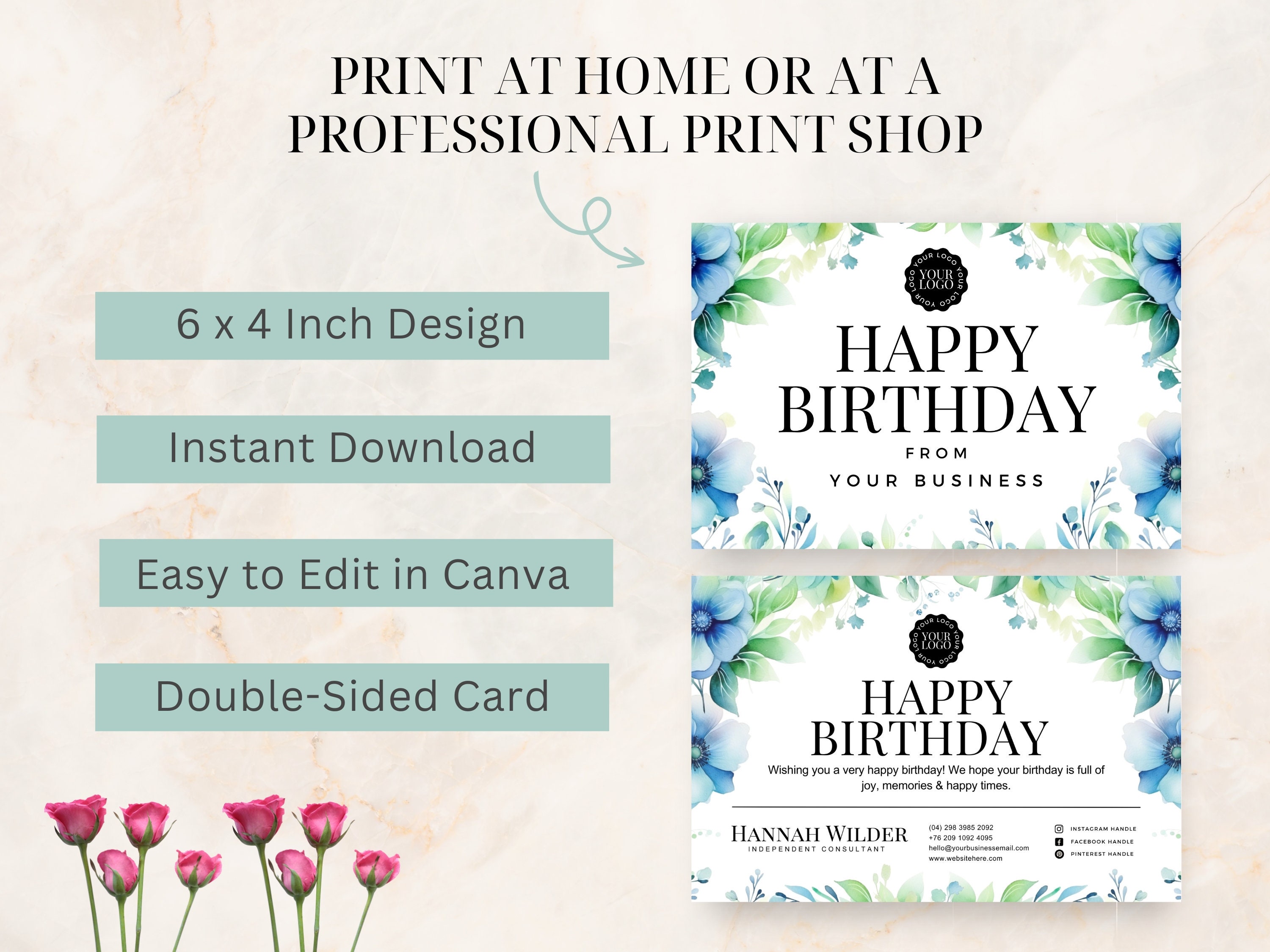 Happy Birthday Cards for Clients, Corporate Birthday Cards, Customer ...