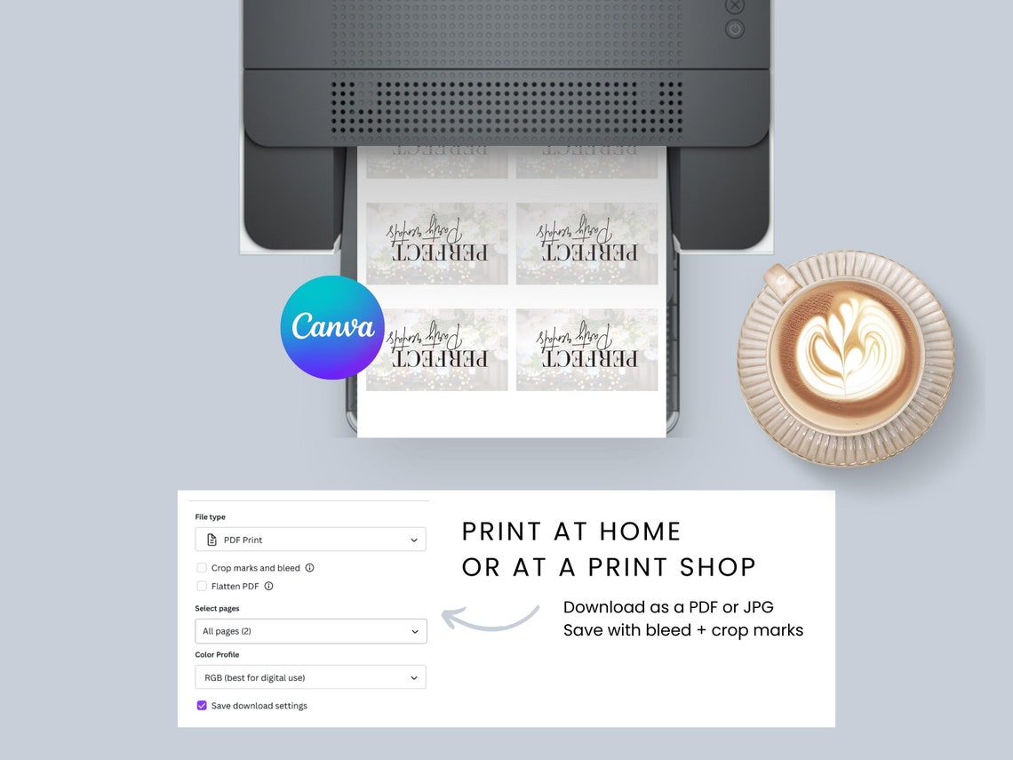 Party Rental Business Card Template, Editable in Canva, Instant ...