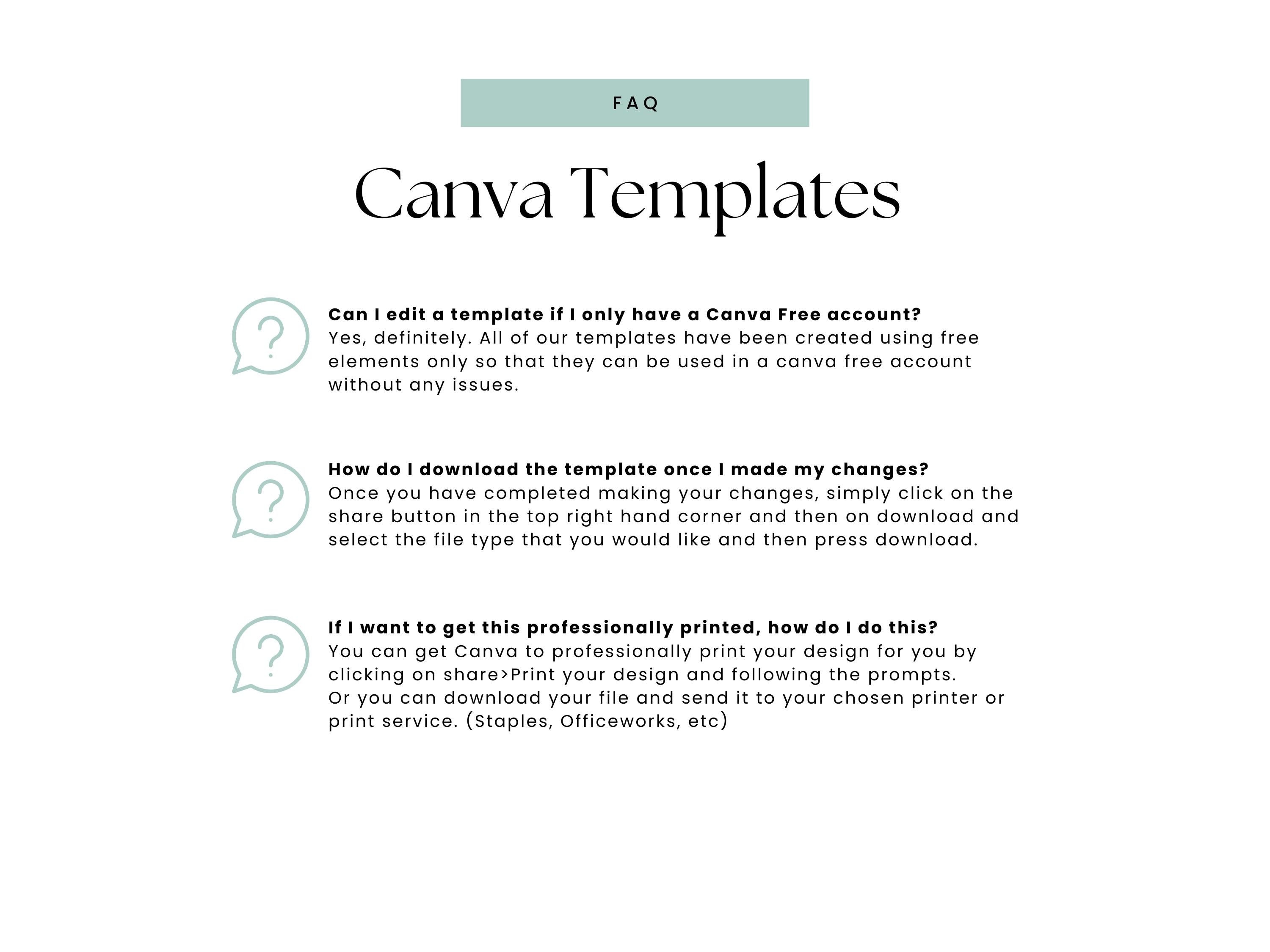 Cleaning Price List Bundle, Printable and Digital, Editable Canva ...