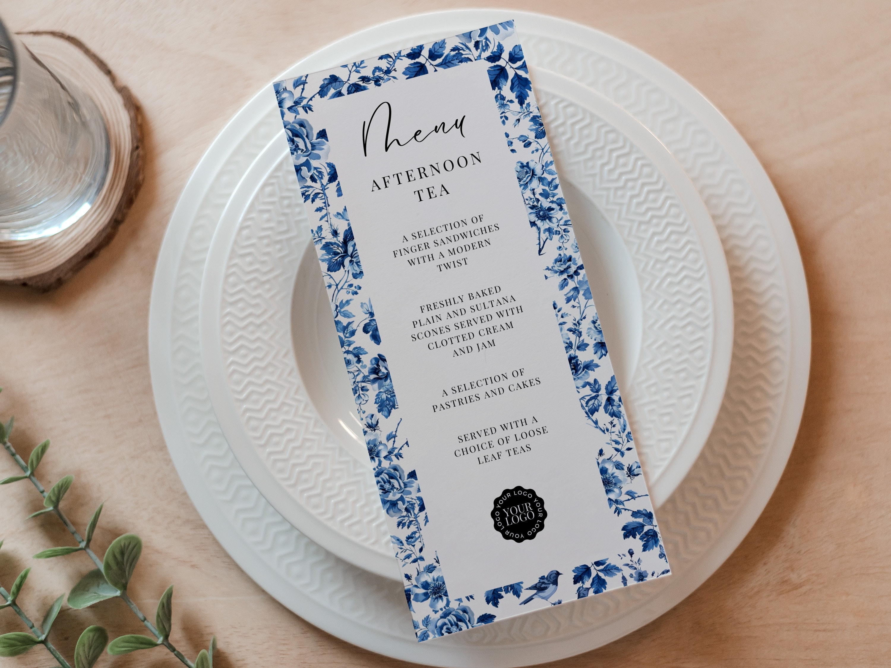 Afternoon Tea Menu Template, Canva Restaurant Menu, INSTANT DOWNLOAD ...