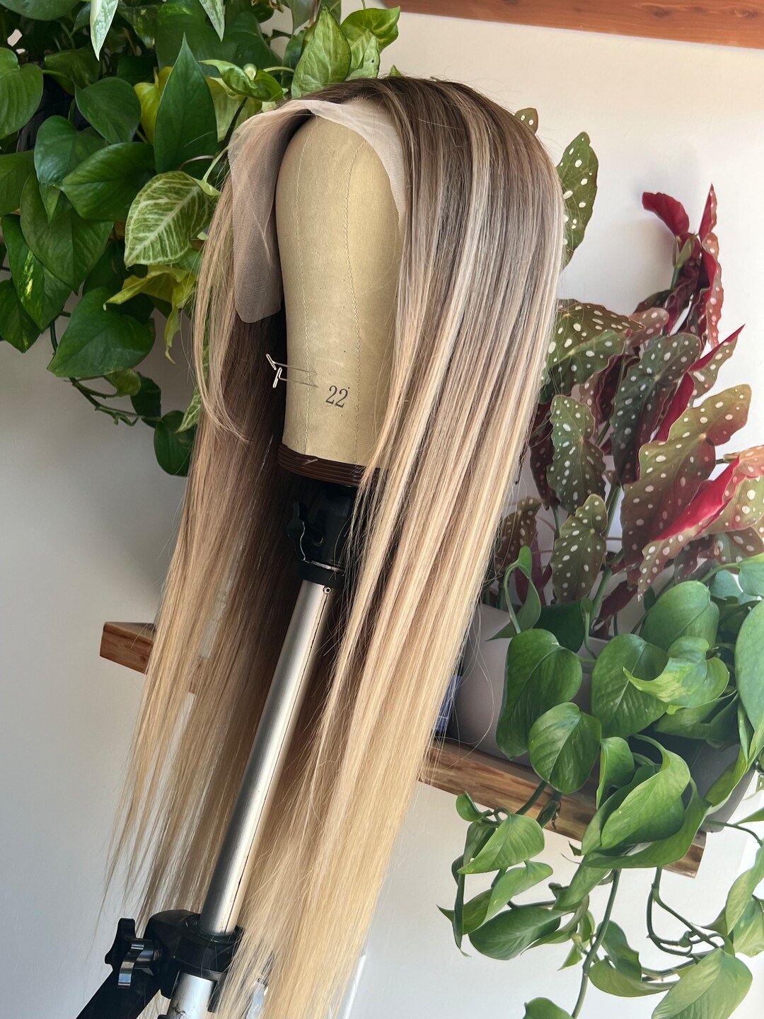 26 Inch Custom Colored Balayage Blonde Human Hair Wig - Etsy
