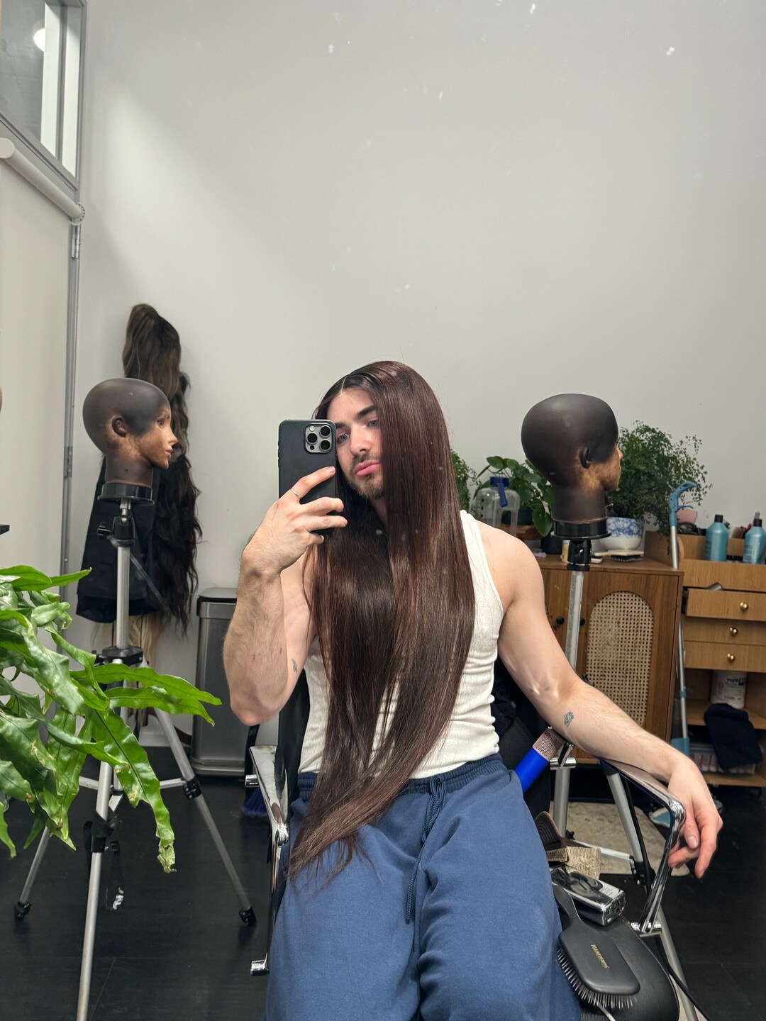 40 Inch Chocolate Brown Dark Brown Human Hair Wig - Etsy