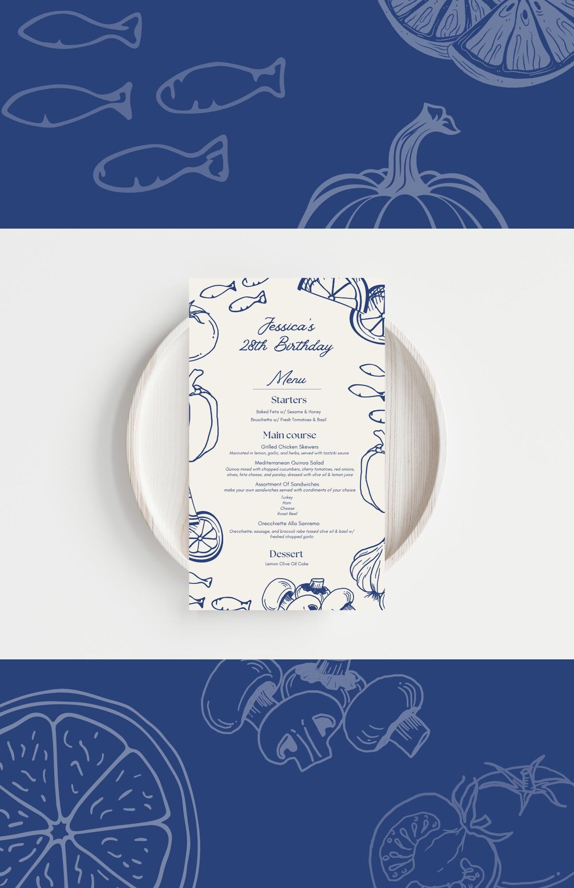 Editable 28th Birthday Menu Template | Canva Digital Download - Etsy