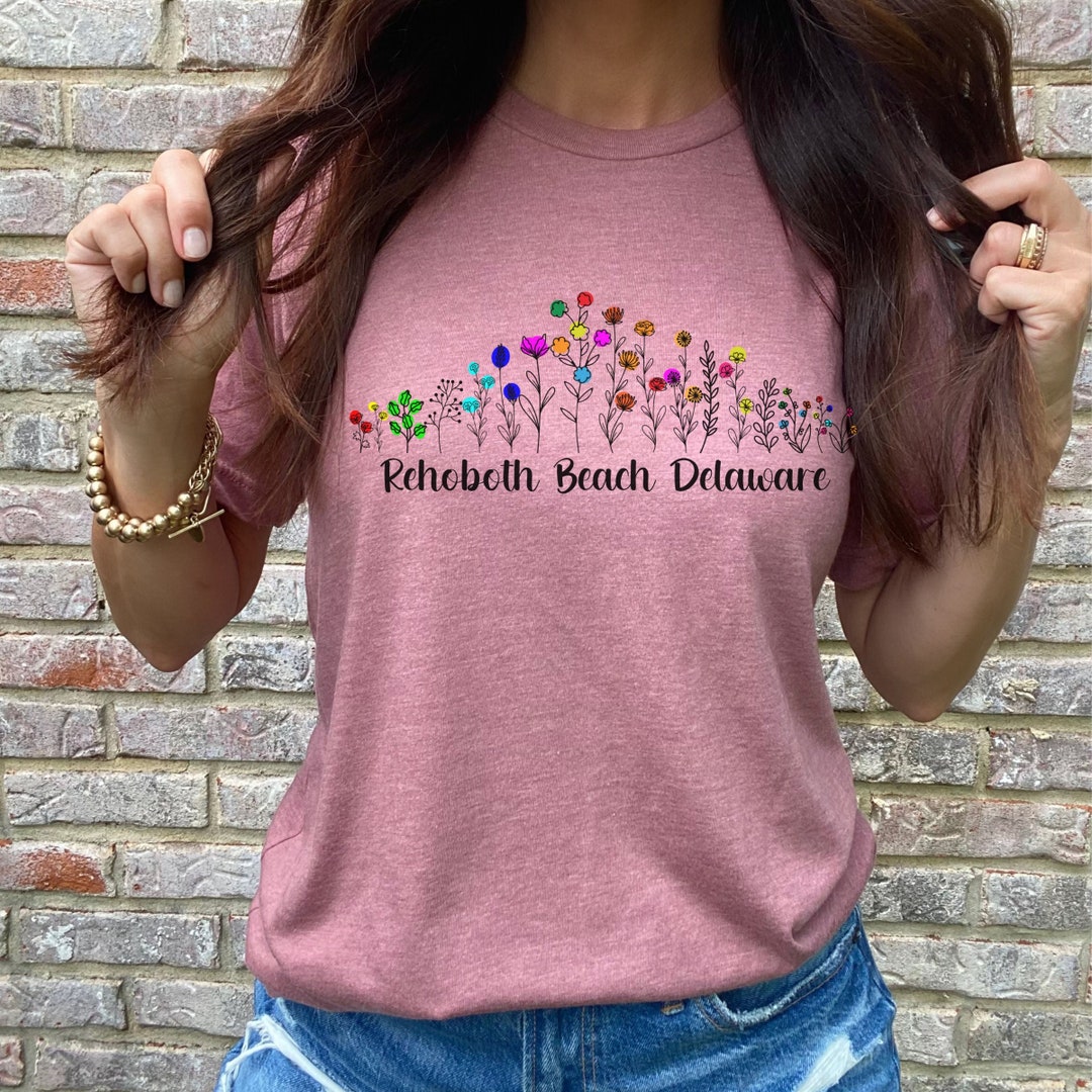 Rehoboth Beach Shirt Rainbow Flowers Senior Week 2023 Fun Sleep Shirt ...