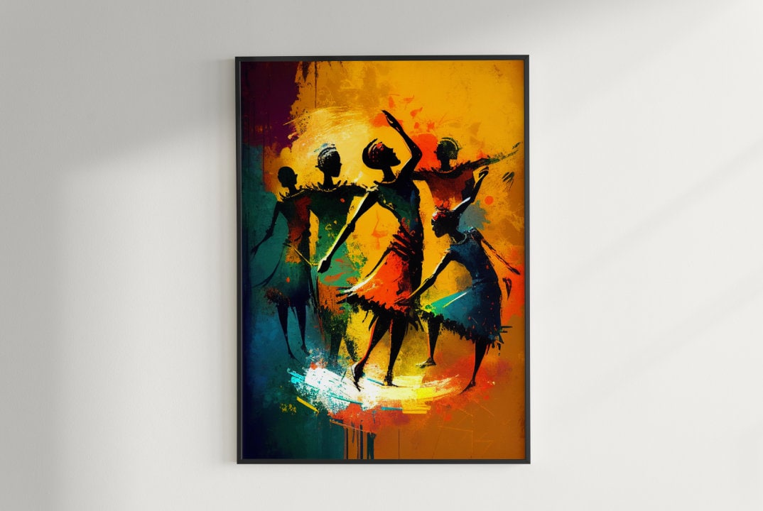 Abstract African Painting African Wall Art Colorful Wall Decor African ...