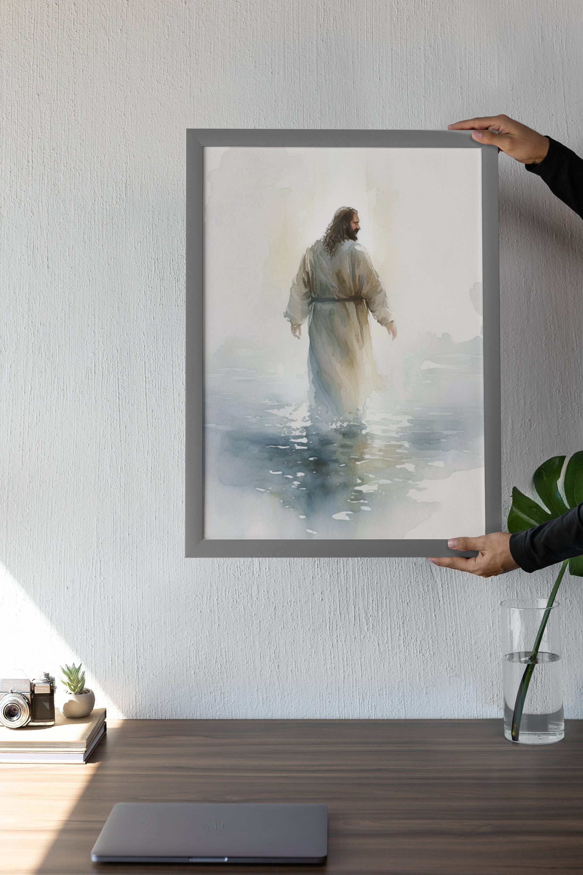 Water Painting of Jesus Christ, Jesus Christ Painting, Jesus Christ ...