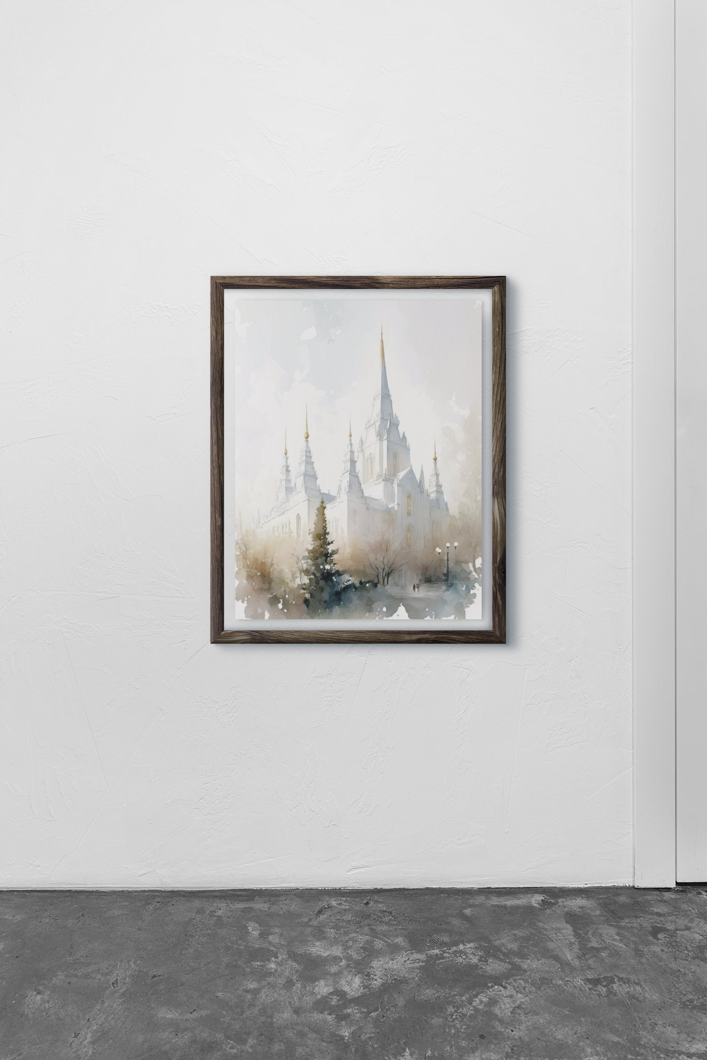 Water Painting of Lds Temple, Temple Painting, Lds Temple, Painting ...