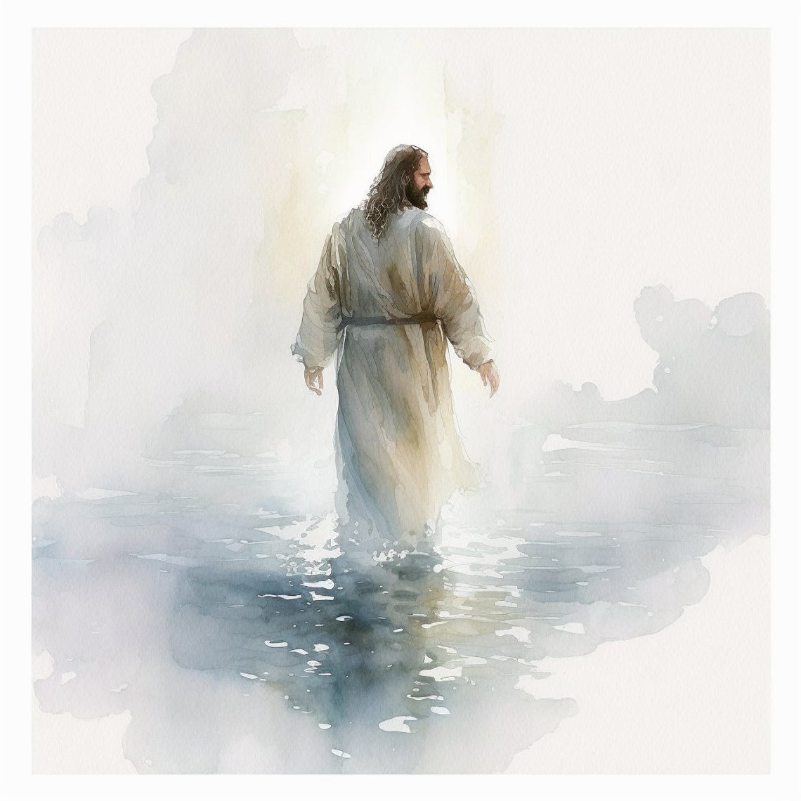 Water Painting of Jesus Christ, Jesus Christ Painting, Jesus Christ ...