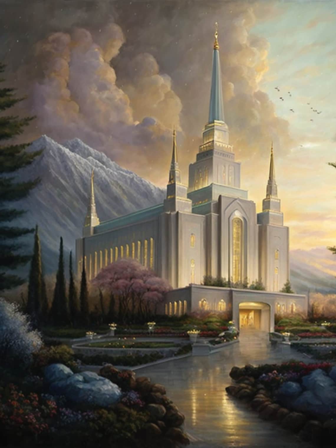 Painting of an LDS Temple, Lds, Lds Temple, Christian Painting ...