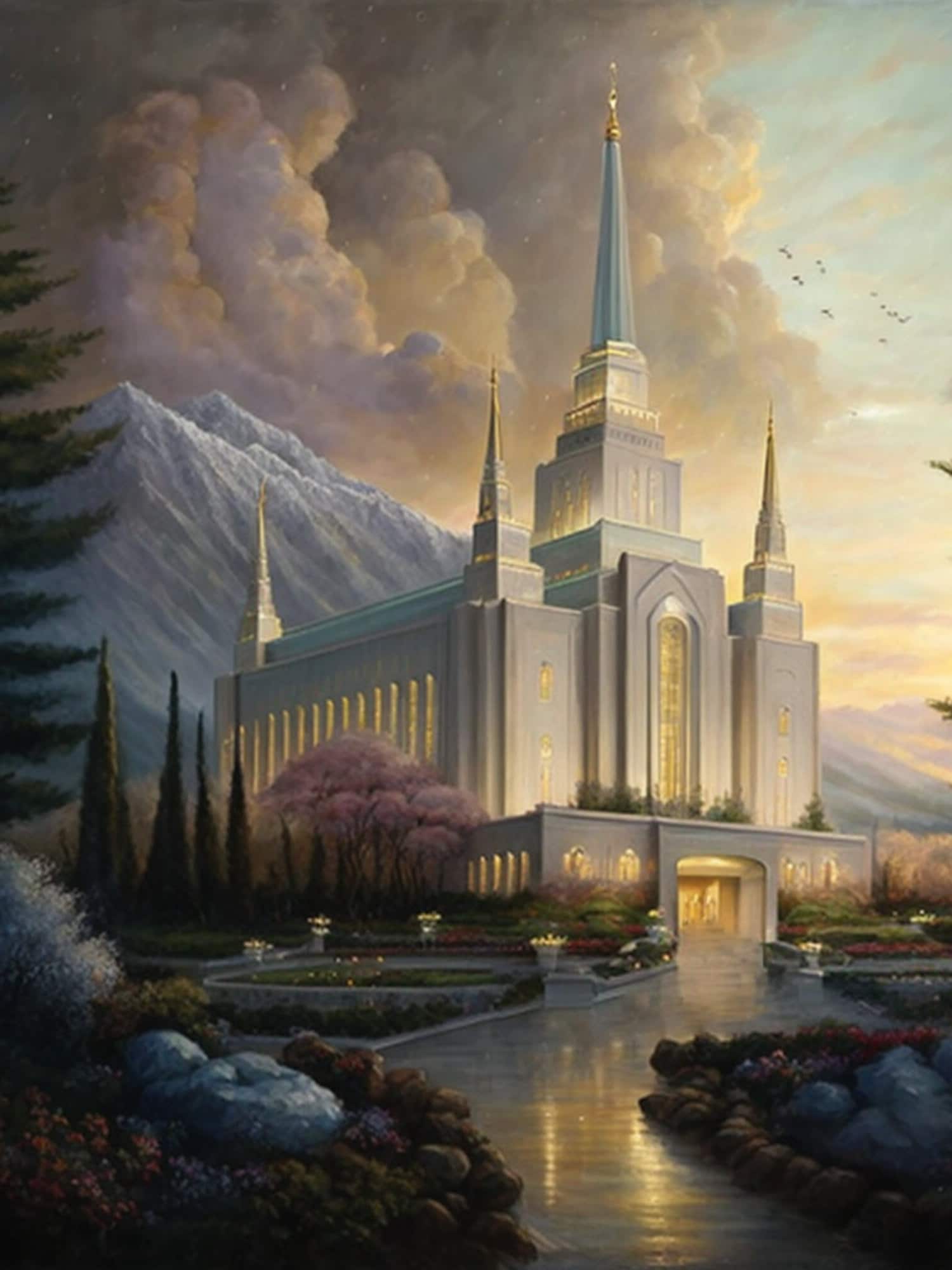 Painting of an LDS Temple, Lds, Lds Temple, Christian Painting ...
