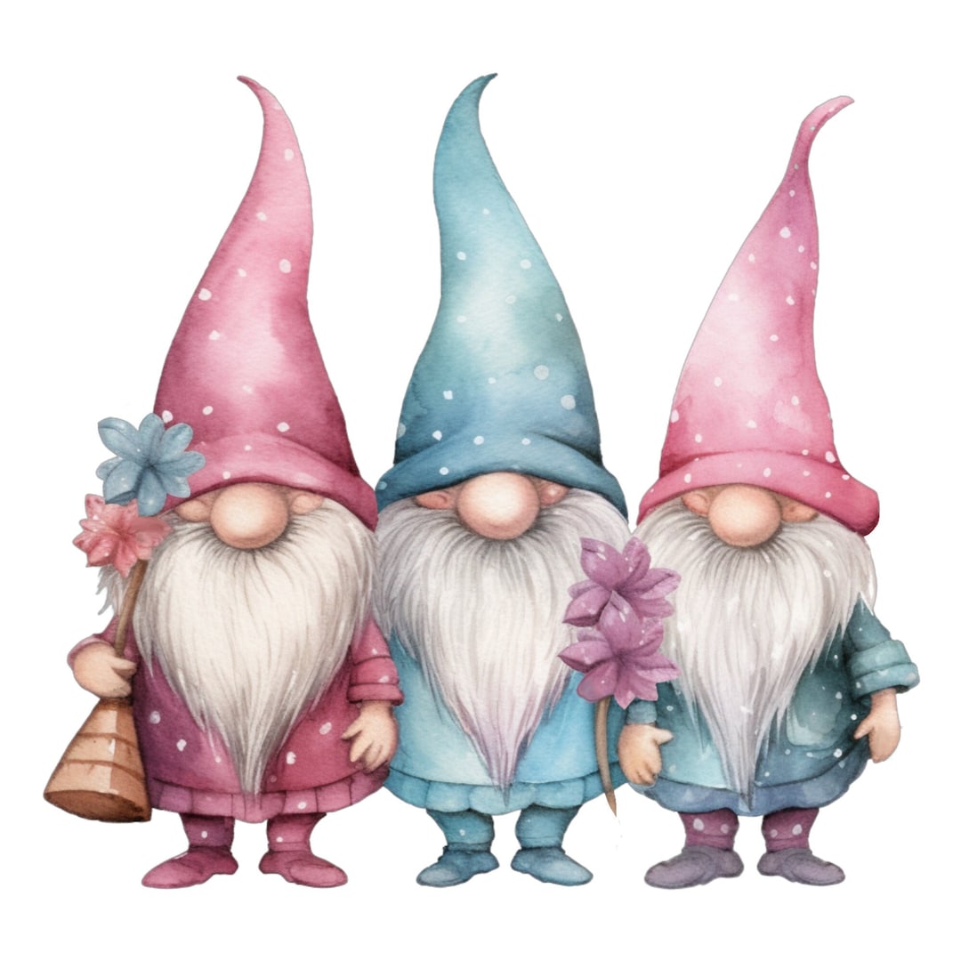 Cute Girl Gnome Clipart, PNG Clipart, Sublimation Clipart, Digital ...