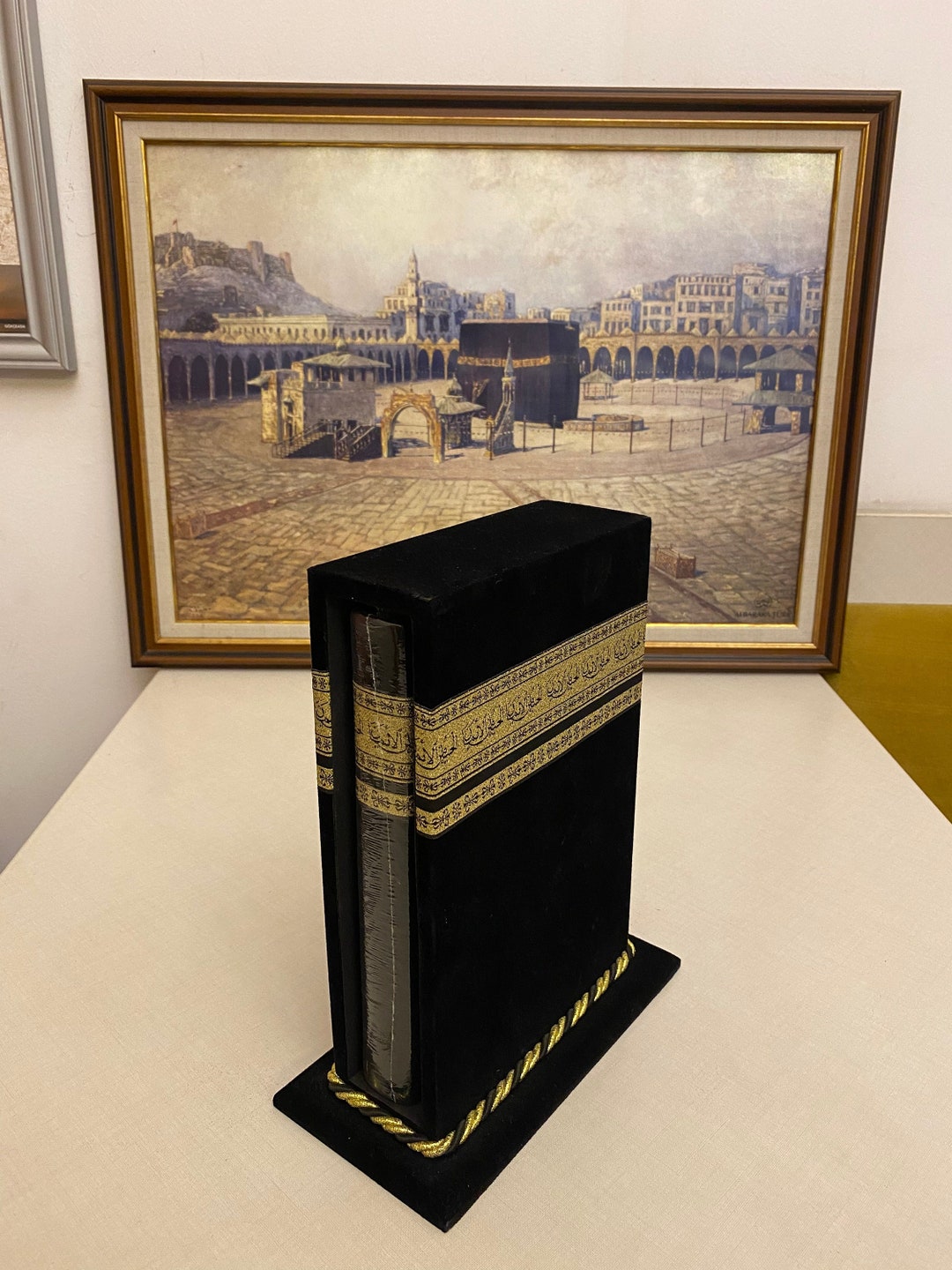 Quran With Kaba Design Box Luxury Velvet Quran With Kaba Case Quran ...