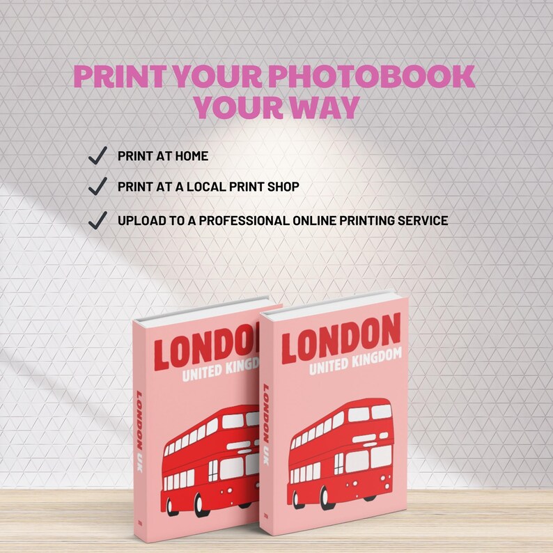 London Travel Photobook : Canva Template, Vacation Photo Album, Coffee ...