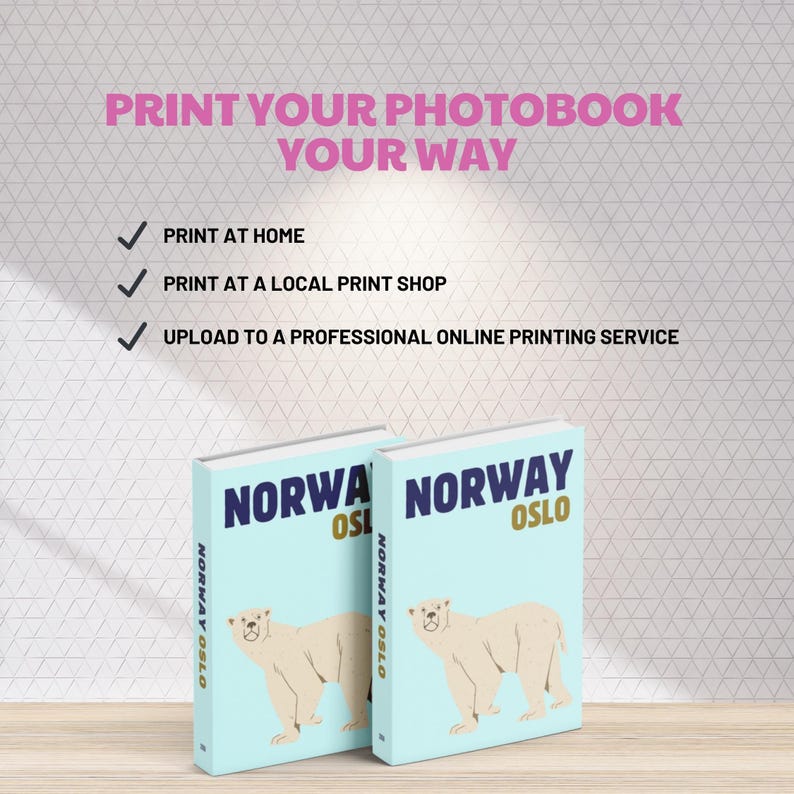 Norway Travel Photobook : Canva Template, Holiday Photo Album, Coffee ...