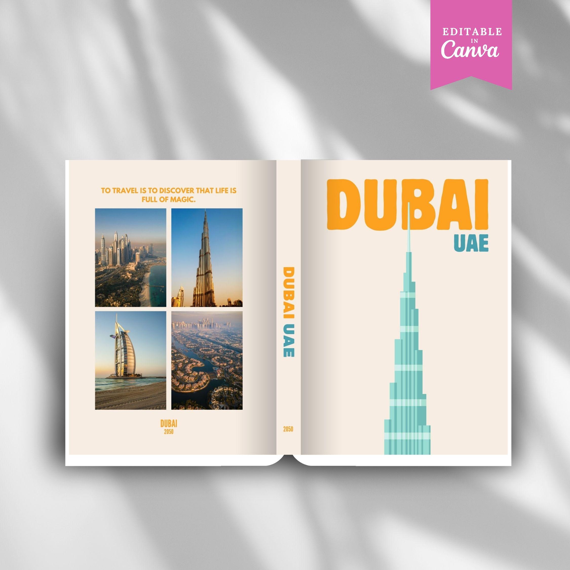Dubai Travel Photobook : Canva Template, Holiday Photo Album, Coffee ...