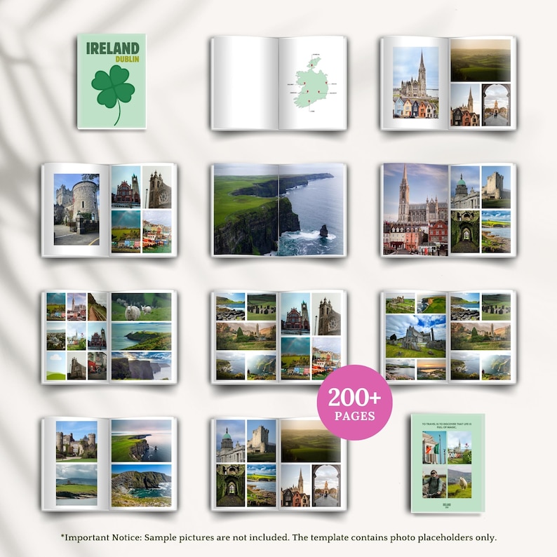 Ireland Travel Photobook : Editable Canva Template, Holiday Photo Album ...