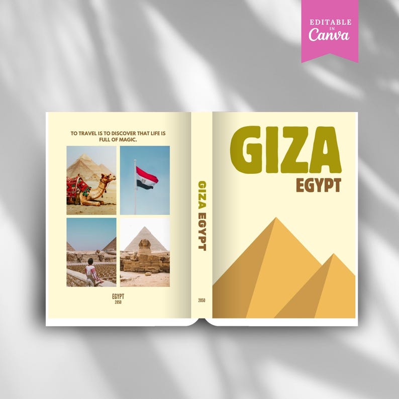Egypt Travel Photobook : Canva Template, Holiday Photo Album, Coffee ...