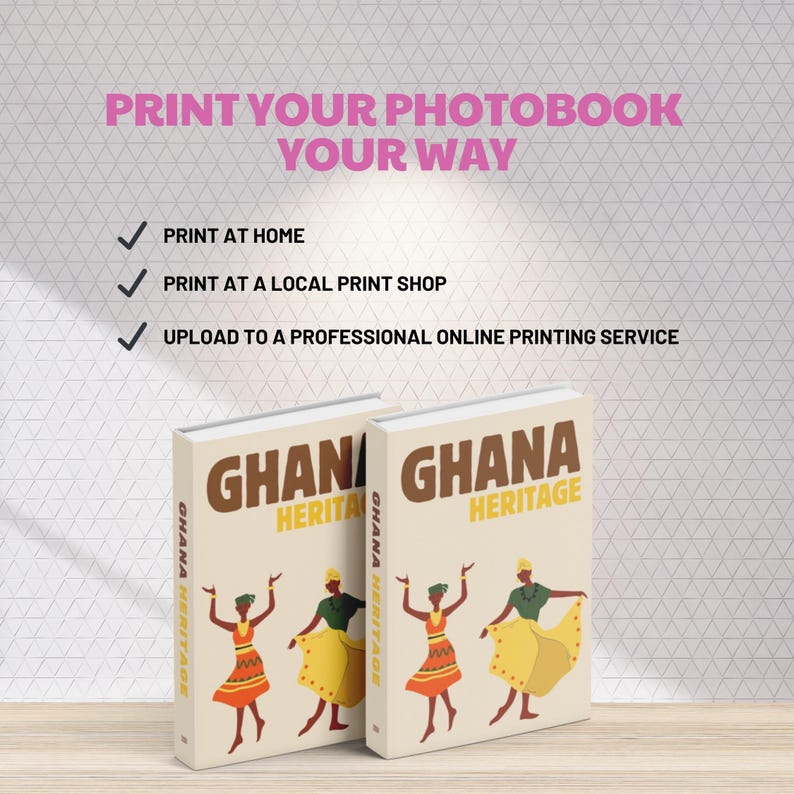 Ghana Travel Photobook : Canva Template, Africa Trip Photo Album ...