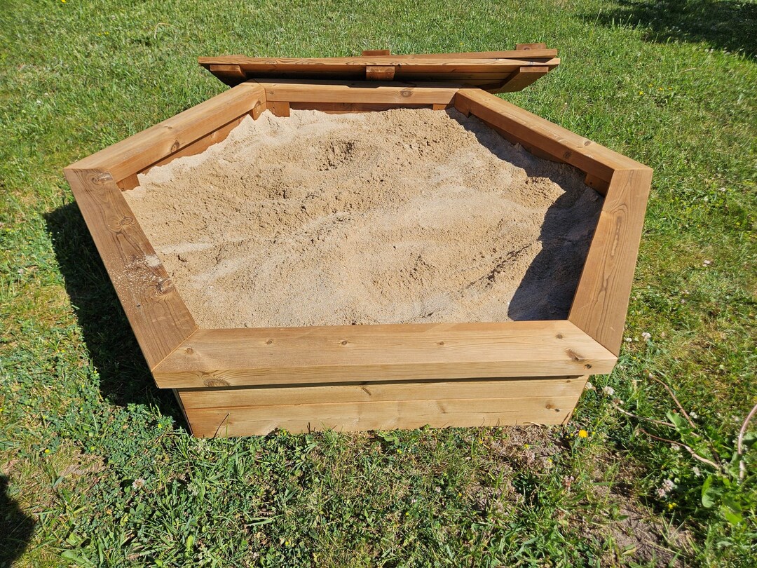 Wooden Sand Box 154x154 Cm, Solid Wood Sand Pit, Wooden Sand Pit ...