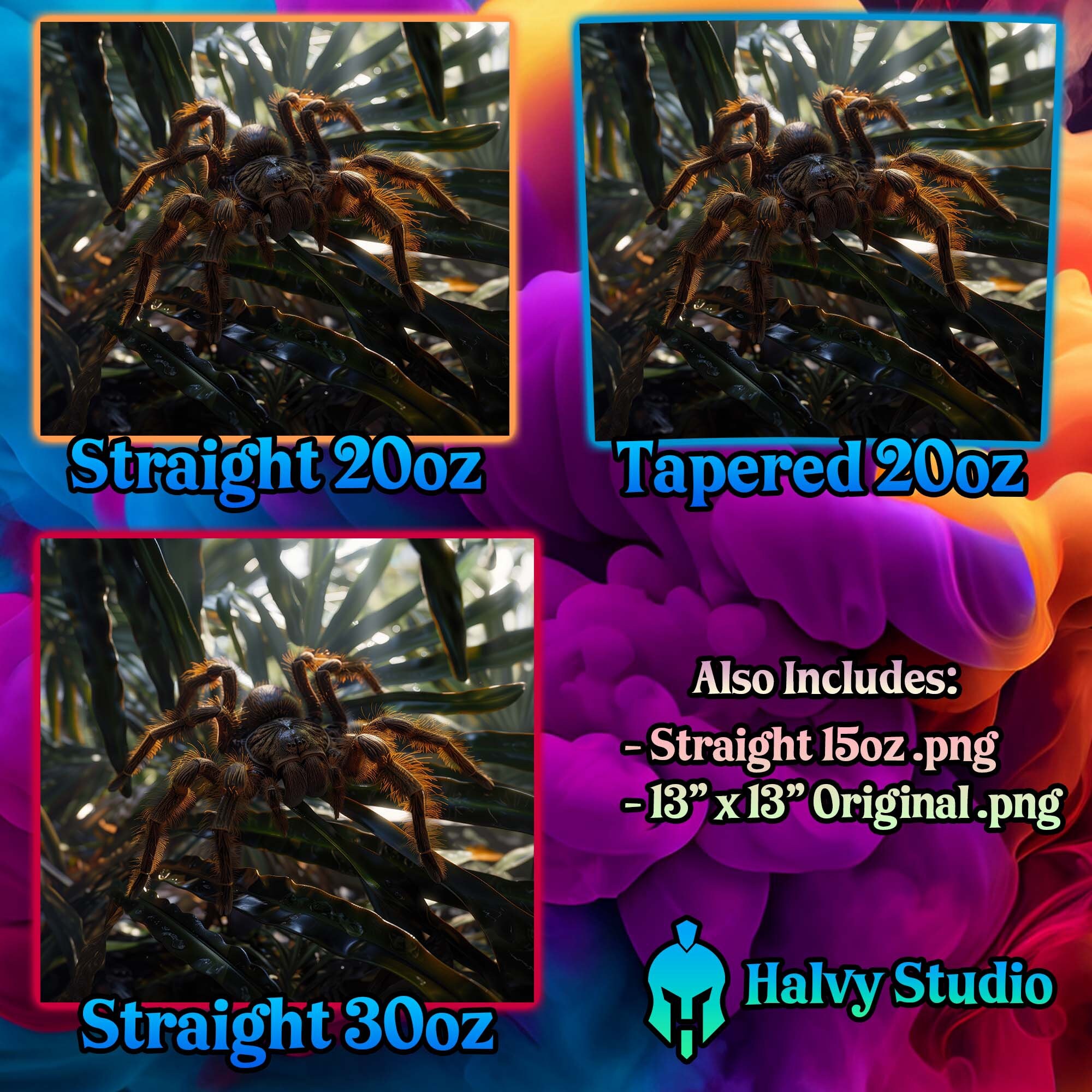 Goliath Tarantula #0208 Sublimation Design for 15oz, 20oz Straight ...