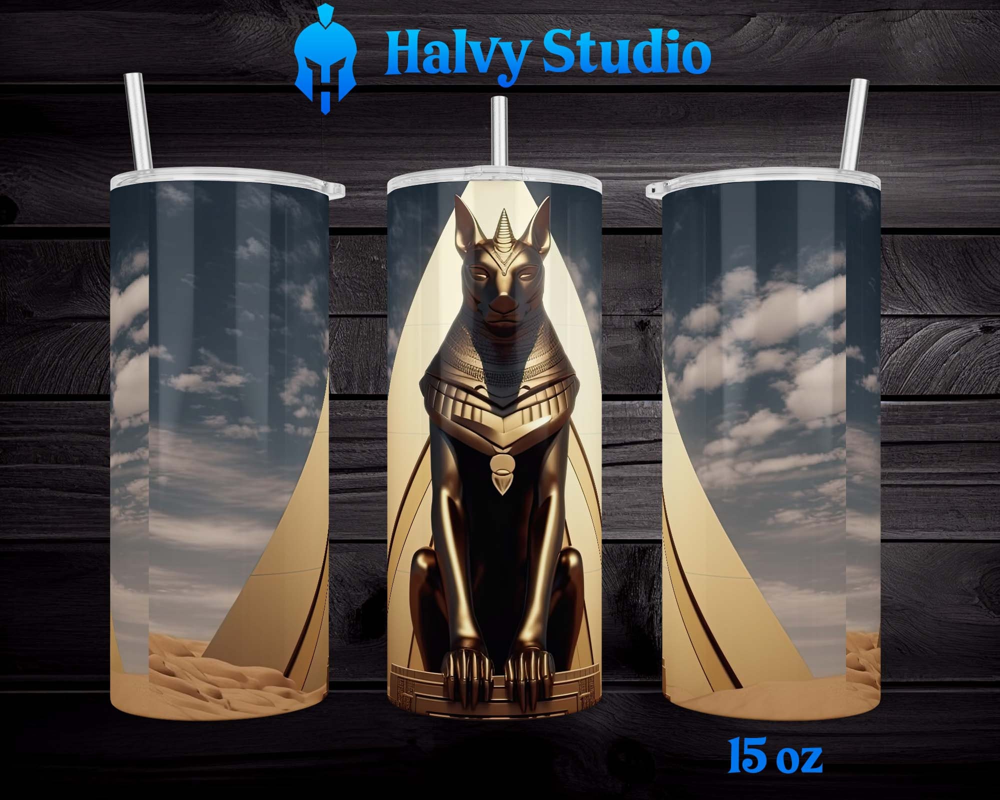 Egyptian Anubis #0102 Sublimation Design for 15oz, 20oz Straight, 20oz ...